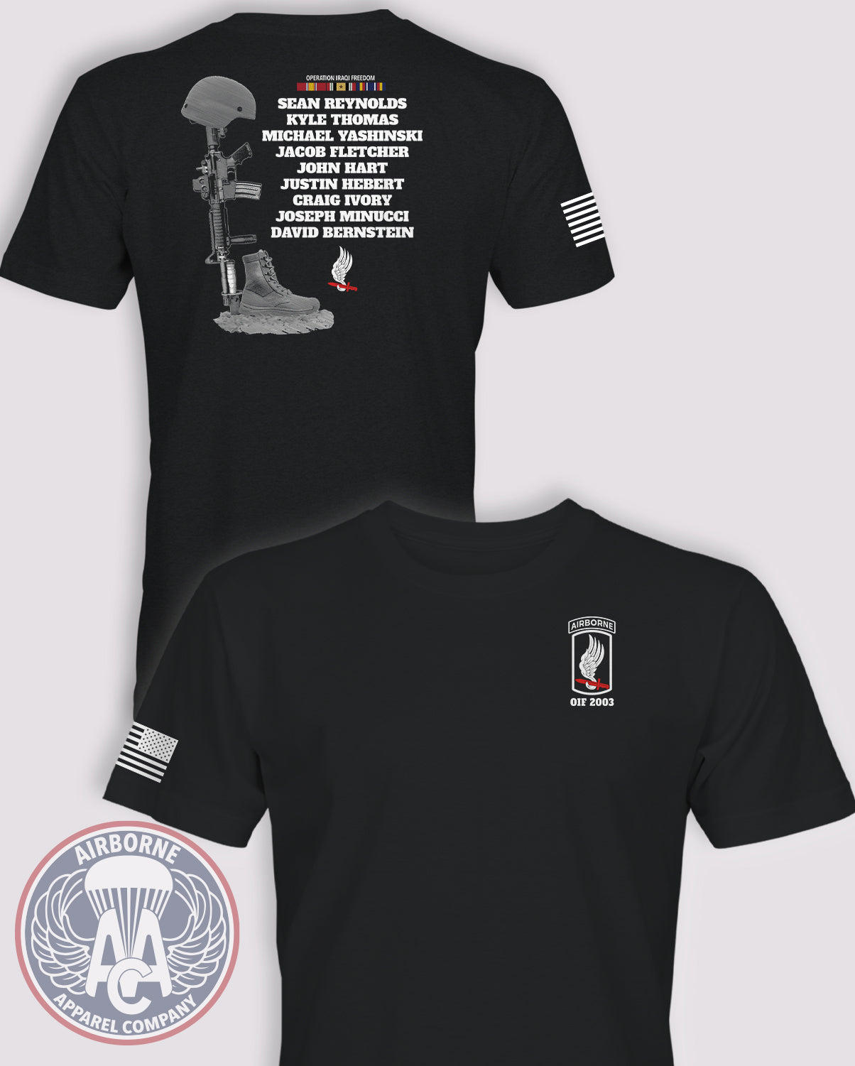 173rd Airborne OIF Fallen T-Shirt – Airborne Apparel Co.