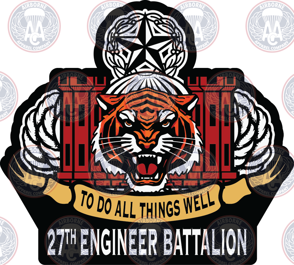 27th Engineer Battalion (A) Vinyl Decal – Airborne Apparel Co.