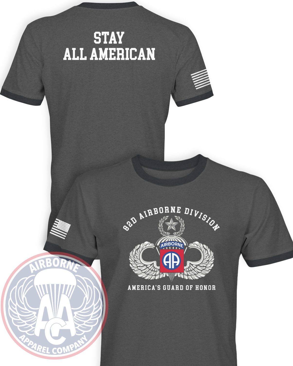 82nd Airborne 2025 Ringer – Airborne Apparel Co.