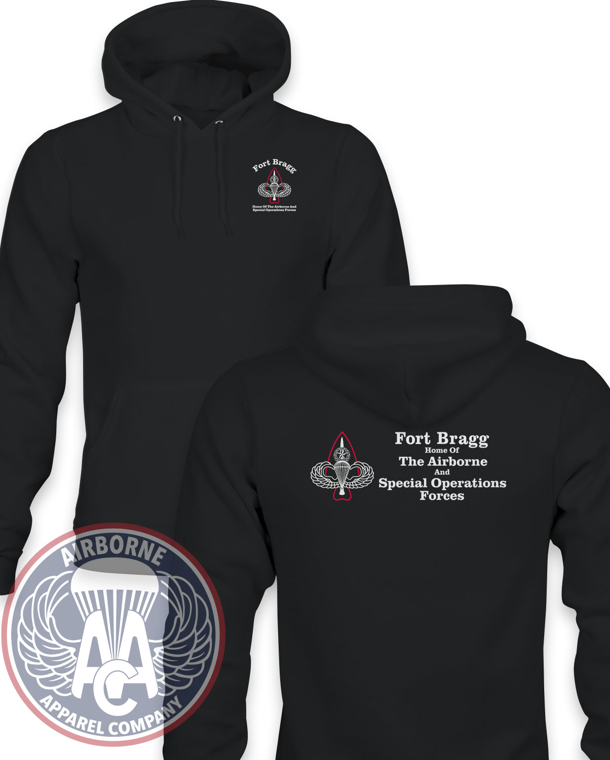 Fort Bragg Gate Sign Champion® Hoodie – Airborne Apparel Co.